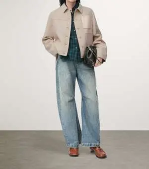 Loewe Wool-cashmere Workwear Jacket - Beige