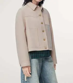 Loewe Wool-cashmere Workwear Jacket - Beige