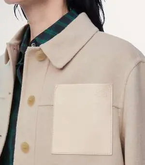 Loewe Wool-cashmere Workwear Jacket - Beige