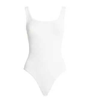 Hunza G Square-neck One-piece Swimsuit - White