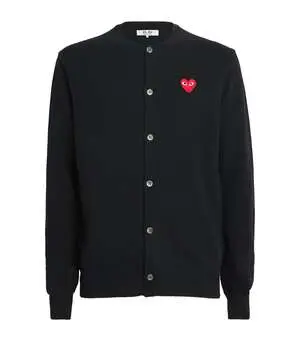 Play Comme Des Garcon Logo Cardigans For Men