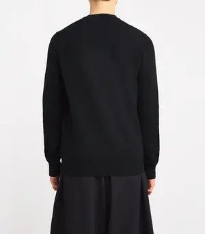 Play Comme Des Garcon Wool Heart Cardigan - Black
