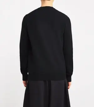 Play Comme Des Garcon Wool Heart Cardigan