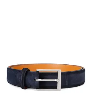 Magnanni Suede Belt - Navy