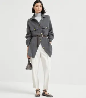 Brunello Cucinelli Cashmere-silk-blend Rollneck Sweater - Grey