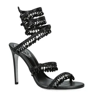 Rene Caovilla Satin Chandelier Sandals 105