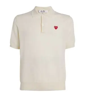 Play Comme Des Garcon Logo Polos For Men