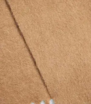 AMI Paris Alpaca-blend De Coeur Scarf - Beige