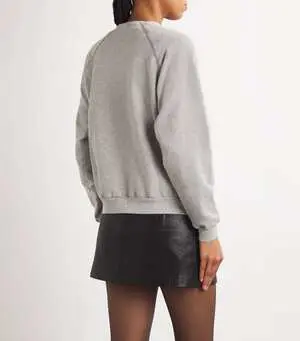 MOTHER Cotton The Biggie Concert Sweatshirt - Grey