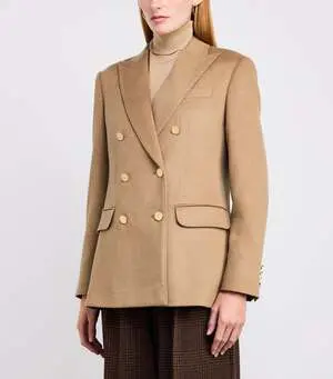 Max Mara Camel Hair Double-breasted Blazer