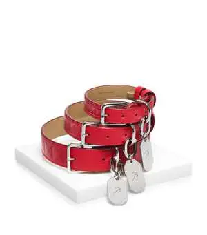 THE MARTHA, BY BACCARAT Leather Louxor Pet Collar