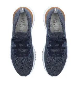 Brunello Cucinelli Lace-up Knit Sneakers