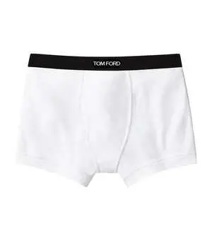 TOM FORD Stretch-cotton Logo Boxers - White