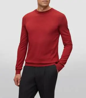 BOSS Wool, Silk, And Cashmere Sweater