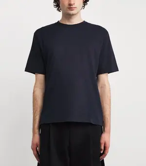 Studio Nicholson Cotton Bric T-shirt - Navy