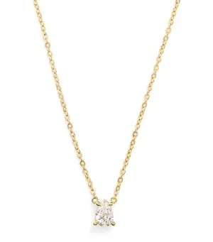 Harrods Diamond And Yellow Pendant Necklace - Gold
