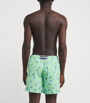 Vilebrequin Embroidered Turtle Mistral Swim Shorts - Blue