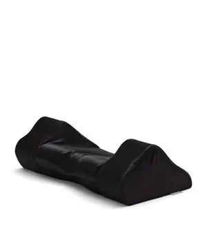 HYOUMANKIND Back Sleep Pillow With Silk Pillowcase - Black