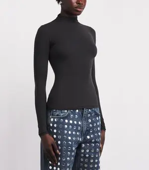 SKIMS Fits Everybody Rollneck Top - Black