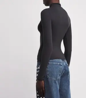 SKIMS Fits Everybody Rollneck Top - Black