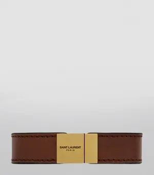 Saint Laurent Cassandre Leather Bracelet