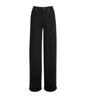Paige Sasha Wide-leg Jeans - Black