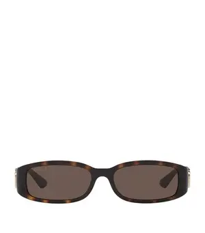 Gucci Slim Rectangular Sunglasses - Brown