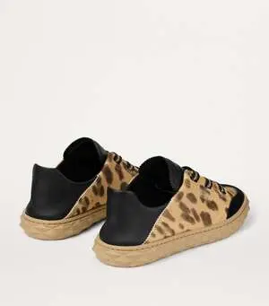 JIMMY CHOO Diamond Light Flex Leather Sneakers - Beige