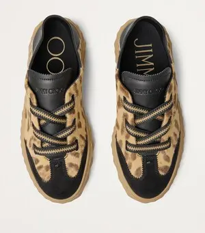 JIMMY CHOO Diamond Light Flex Leather Sneakers - Beige