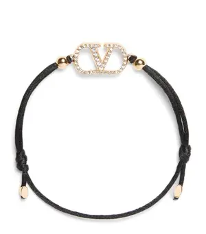 Valentino Garavani Crystal Vlogo Signature Bracelet - Black