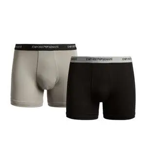 Emporio Armani Stretch-cotton Boxer Briefs - Black