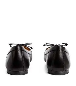 CHRISTIAN LOUBOUTIN Mamadrague Leather Ballet Flats - Black