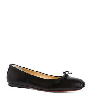 CHRISTIAN LOUBOUTIN Mamadrague Leather Ballet Flats - Black