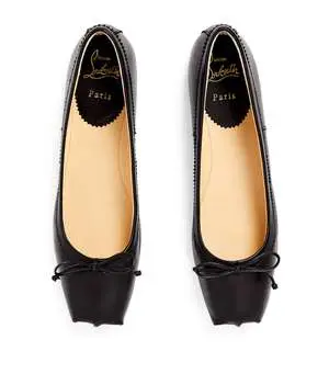 CHRISTIAN LOUBOUTIN Mamadrague Leather Ballet Flats - Black