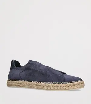 Zegna Suede Triple Stitch Espadrilles