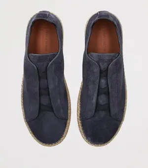 Zegna Suede Triple Stitch Espadrilles