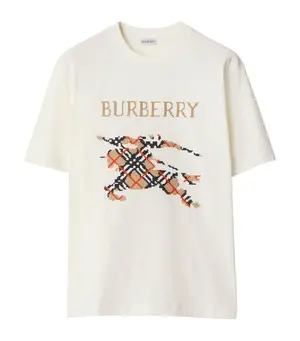 Burberry Cotton Ekd T-shirt - Ivory