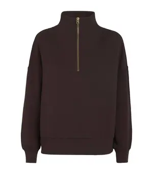Varley Hawley Half-zip Sweatshirt - Brown