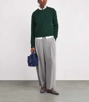 Polo Ralph Lauren Wool-cashmere Cable-knit Sweater - Green