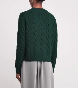 Polo Ralph Lauren Wool-cashmere Cable-knit Sweater - Green