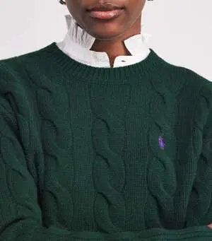 Polo Ralph Lauren Wool-cashmere Cable-knit Sweater - Green