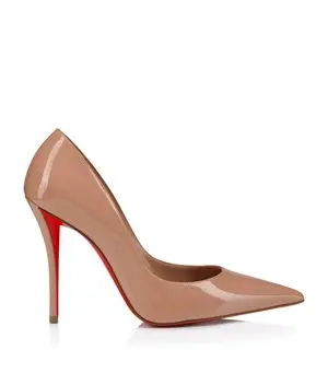 CHRISTIAN LOUBOUTIN Miss Z Patent Leather Pumps - Nude