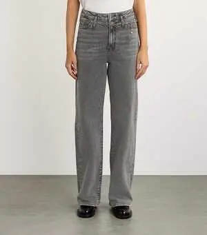 Maje Chain-detail Wide-leg Jeans - Black