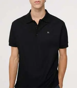Burberry Cotton Ekd Polo Shirt - Black