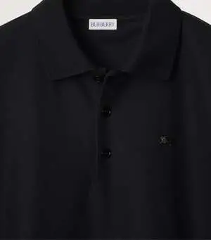Burberry Cotton Ekd Polo Shirt - Black