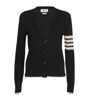 Thom Browne Virgin Wool Striped Cardigan