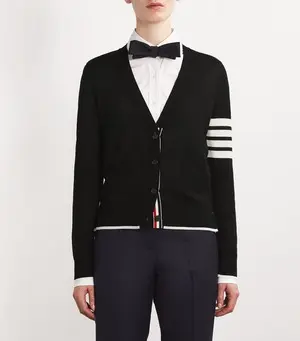 Thom Browne Virgin Wool Striped Cardigan