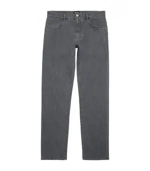 Giorgio Armani Stretch-cotton Straight Jeans - Grey