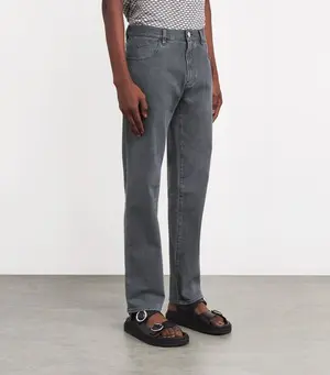 Giorgio Armani Stretch-cotton Straight Jeans - Grey