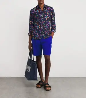 Vilebrequin Linen Baie Shorts - Blue
